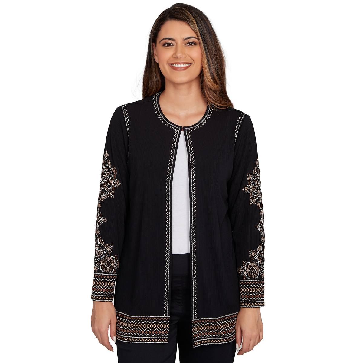 Click here for Womens Ruby Rd. New Neutrals Ribbed Slinky Embroid... prices