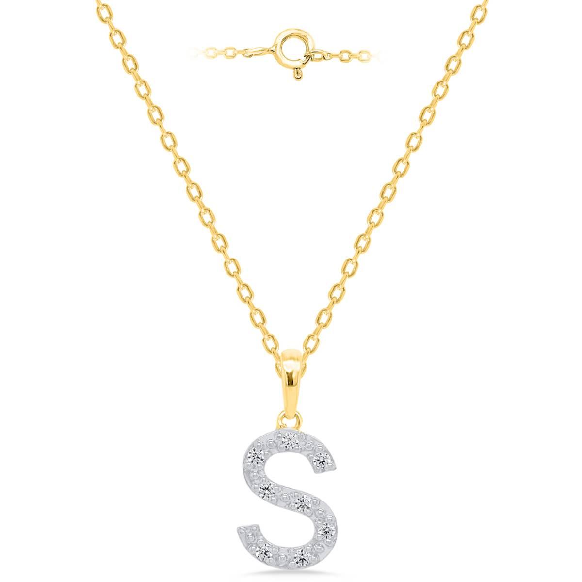Click here for Nova Star(R) Gold-Plated Lab-Grown Diamond Initial... prices