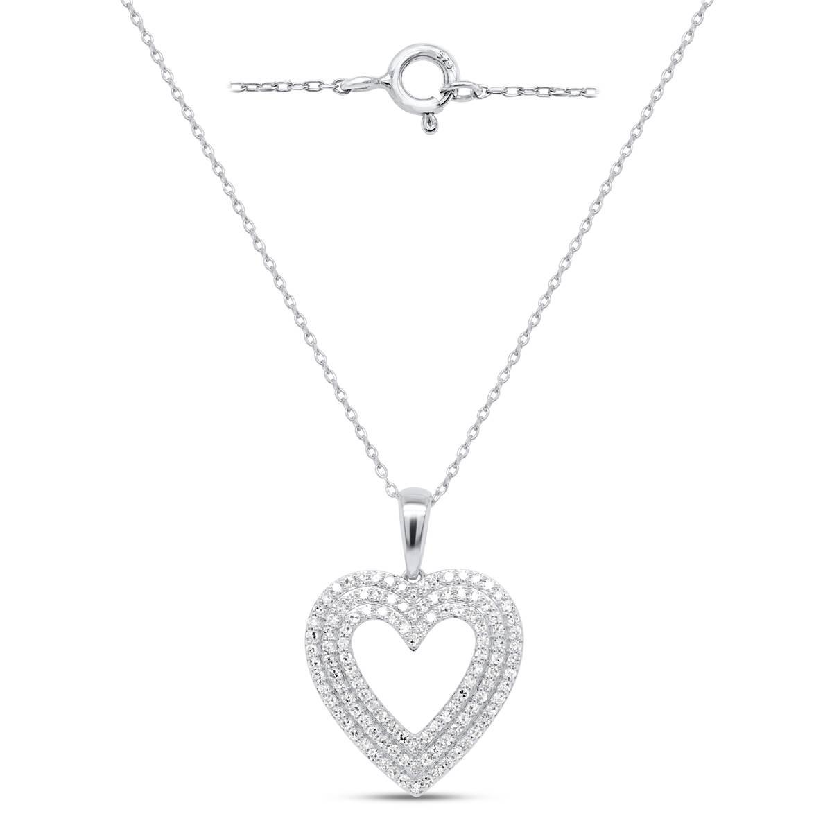 Click here for Nova Star(R) 1ctw. Lab Grown Diamond 3- Row Heart... prices