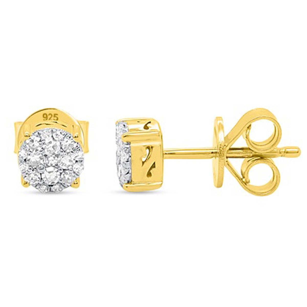 Click here for Nova Star(R) Gold Plated Lab Grown Diamond Cluster... prices
