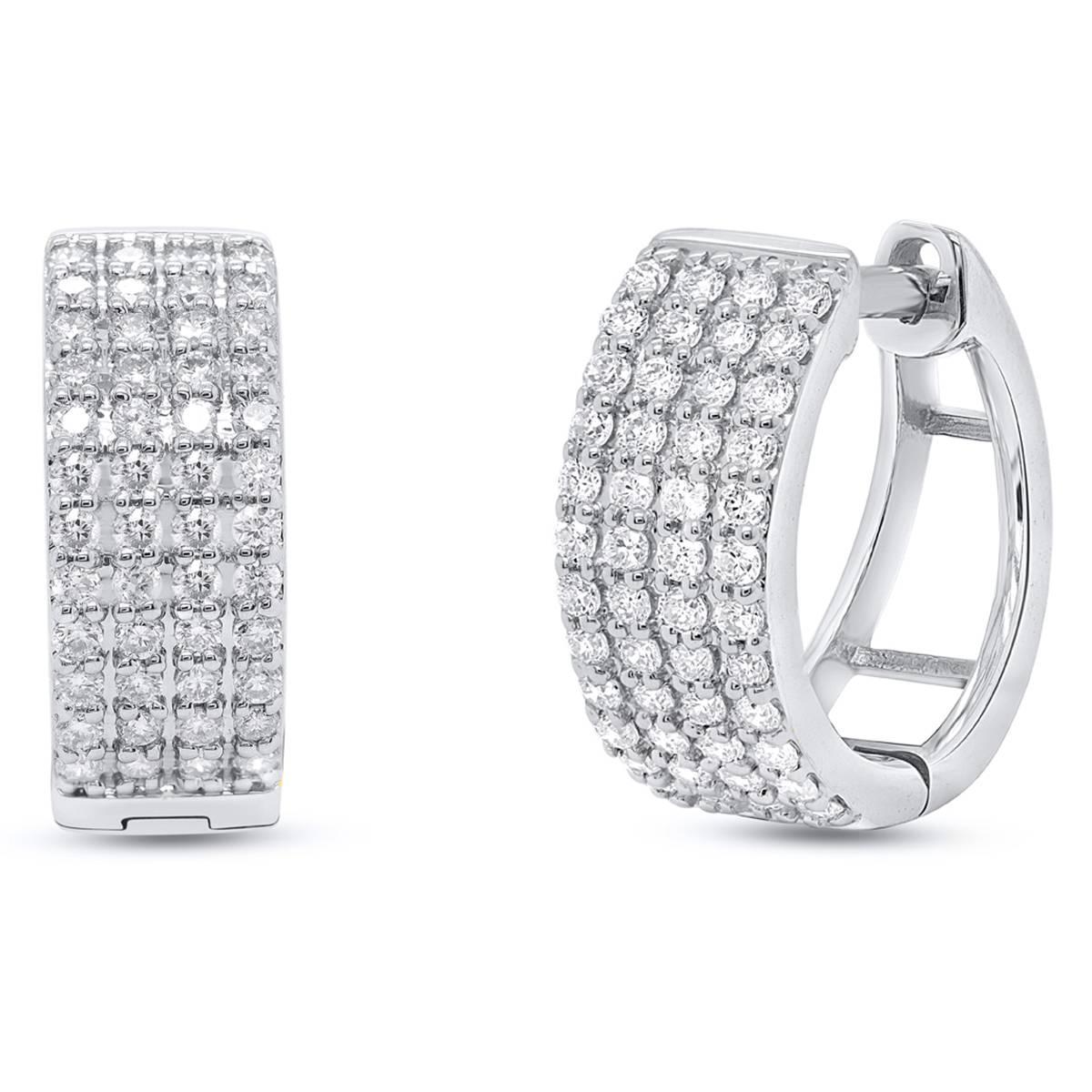Click here for Nova Star(R) Sterling Silver Lab Grown Diamond Hoo... prices