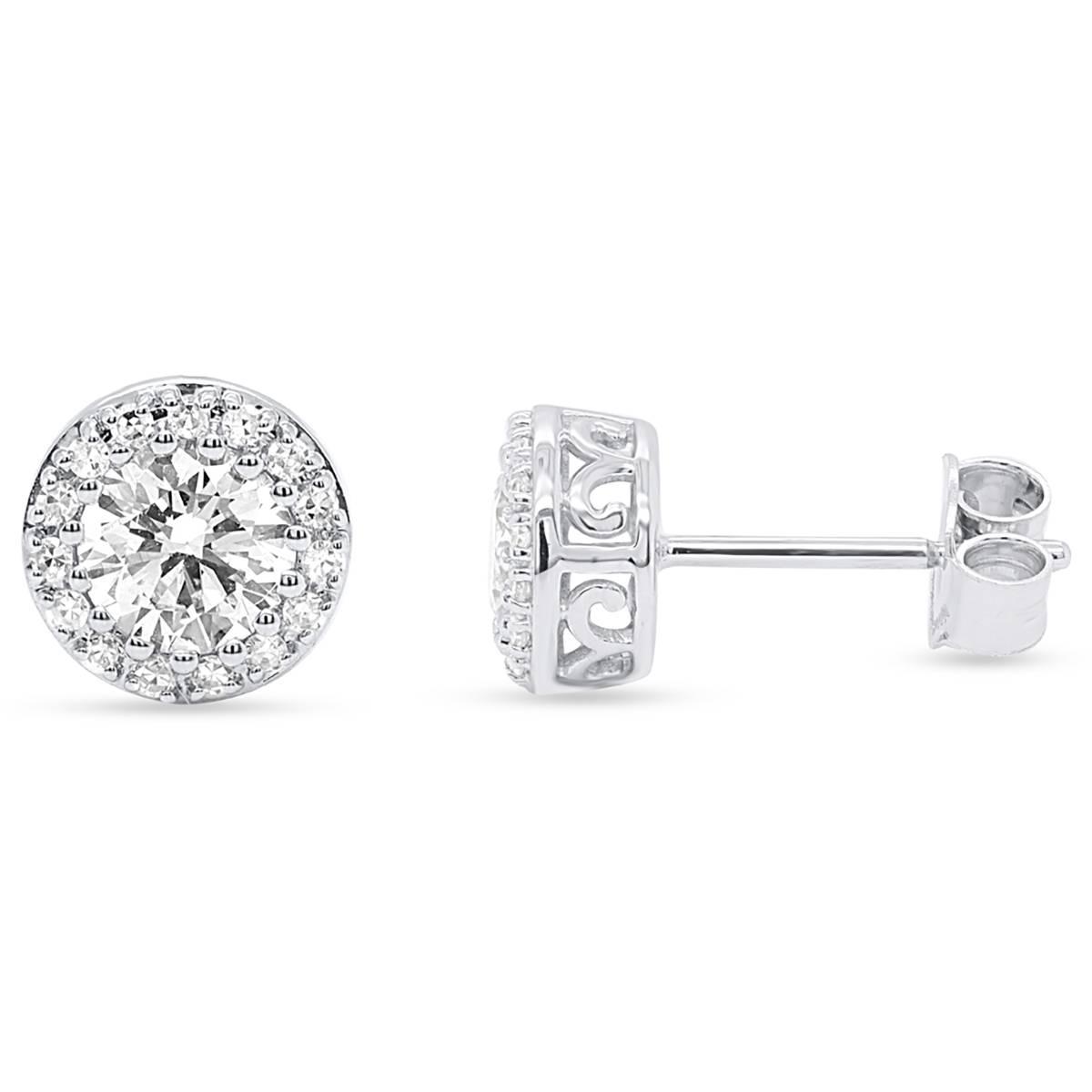 Click here for Nova Star(R) Sterling 1ctw. Lab Grown Diamond Halo... prices