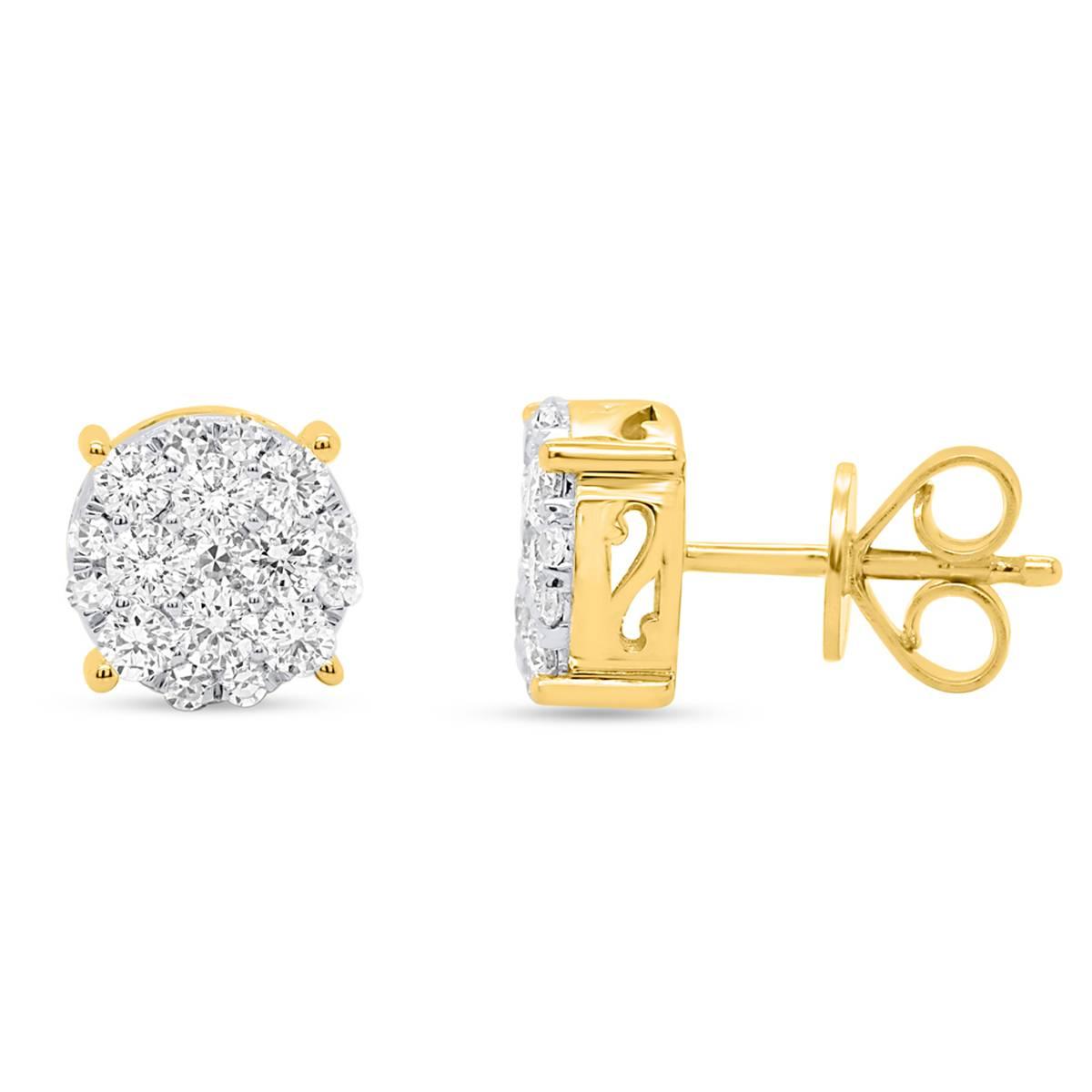 Click here for Nova Star(R) Gold Plated Lab Grown Diamond Cluster... prices