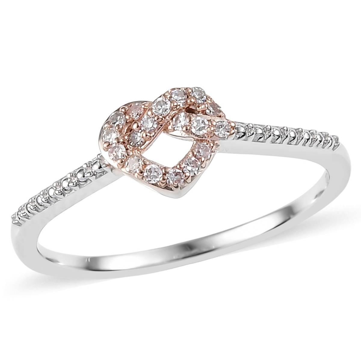 Click here for Nova Star(R) Two-Tone Lab Grown Diamond Heart Knot... prices