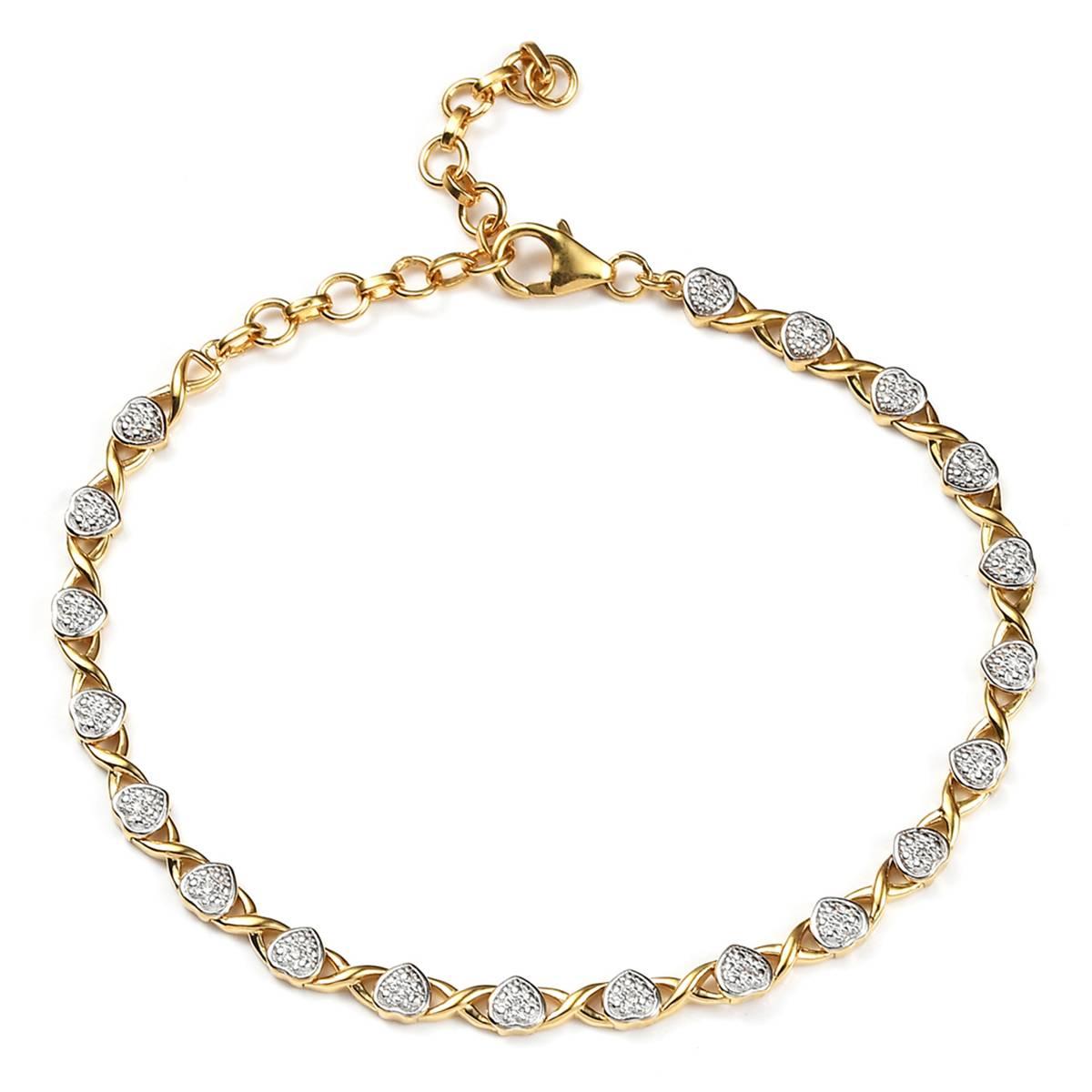 Click here for Nova Star(R) Gold Plated 1/10ctw. Lab Grown Diamon... prices
