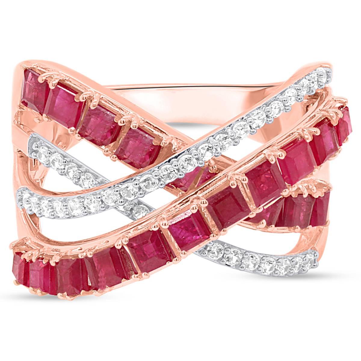 Click here for Gemstone Classics(tm) Ruby with White Zircon Cross... prices