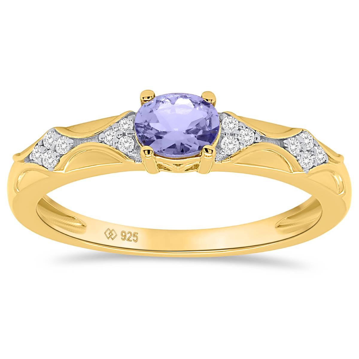 Click here for Gemstone Classics(tm) 5x4mm Oval Tanzanite with Wh... prices