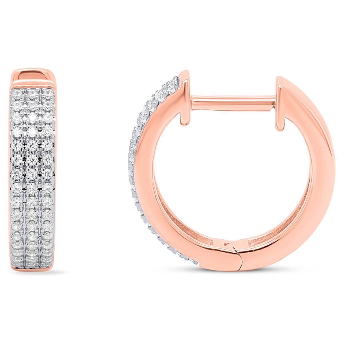 Click here for Diamond Classics(tm) Rose Gold 1/4ctw. Diamond 3-R... prices
