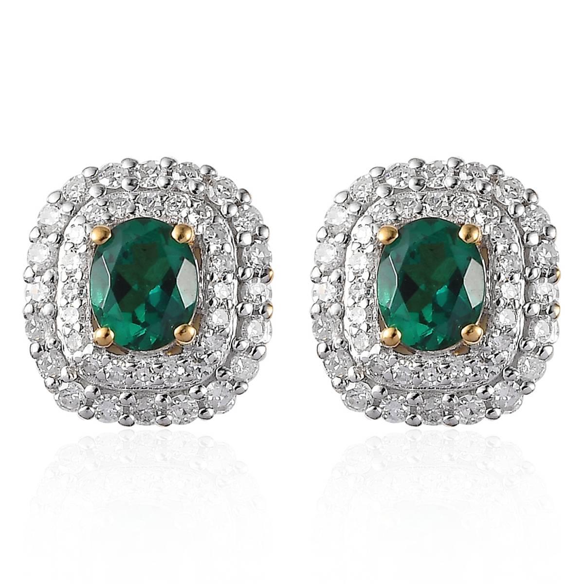 Click here for Nova Star(R) Created Oval Emerald & Lab Grown Diam... prices