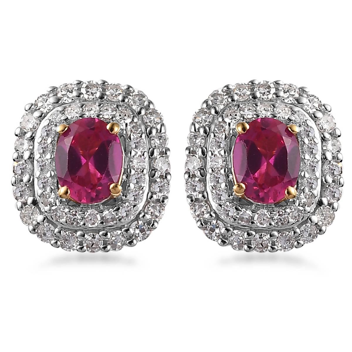 Click here for Nova Star(R) Created Ruby & Lab Grown Diamond Stud... prices