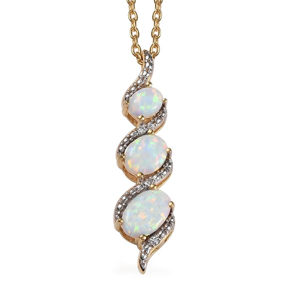Click here for Nova Star(R) Lab Grown Opal & Lab Grown Diamond Jo... prices