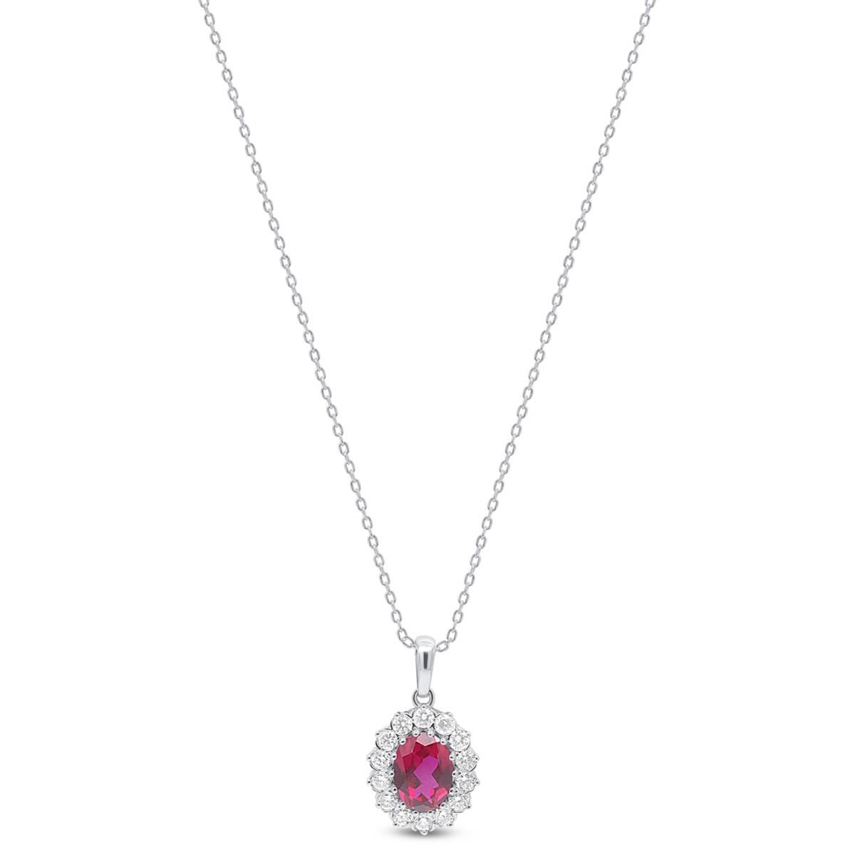 Click here for Nova Star(R) Sterling Silver & Oval Lab-Grown Ruby... prices