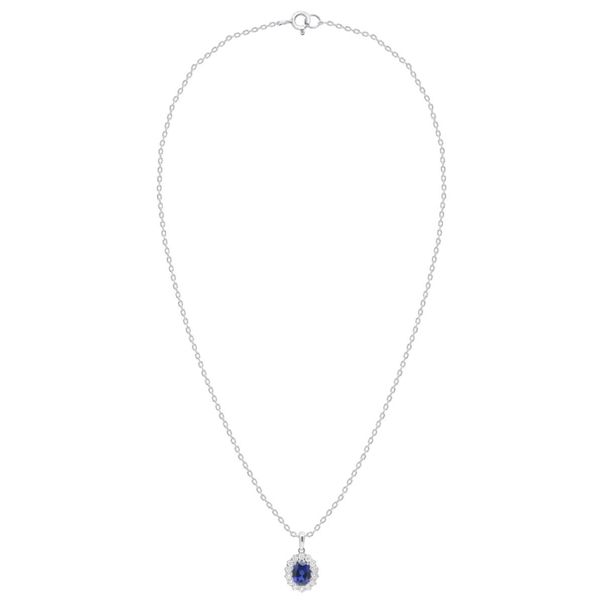 Click here for Nova Star(R) 8x6mm Oval Lab-Grown Blue Sapphire Pe... prices