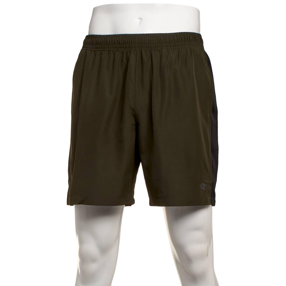 Click here for Champion Mens Sport Regular Fit Shorts - Army/blac... prices