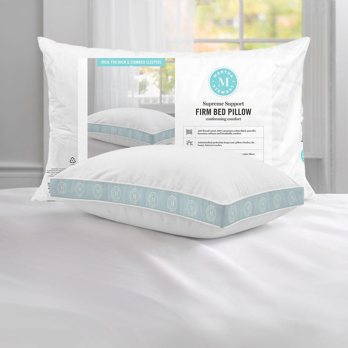 Click here for Martha Stewart 2in. Gusset Logo Firm Pillow prices
