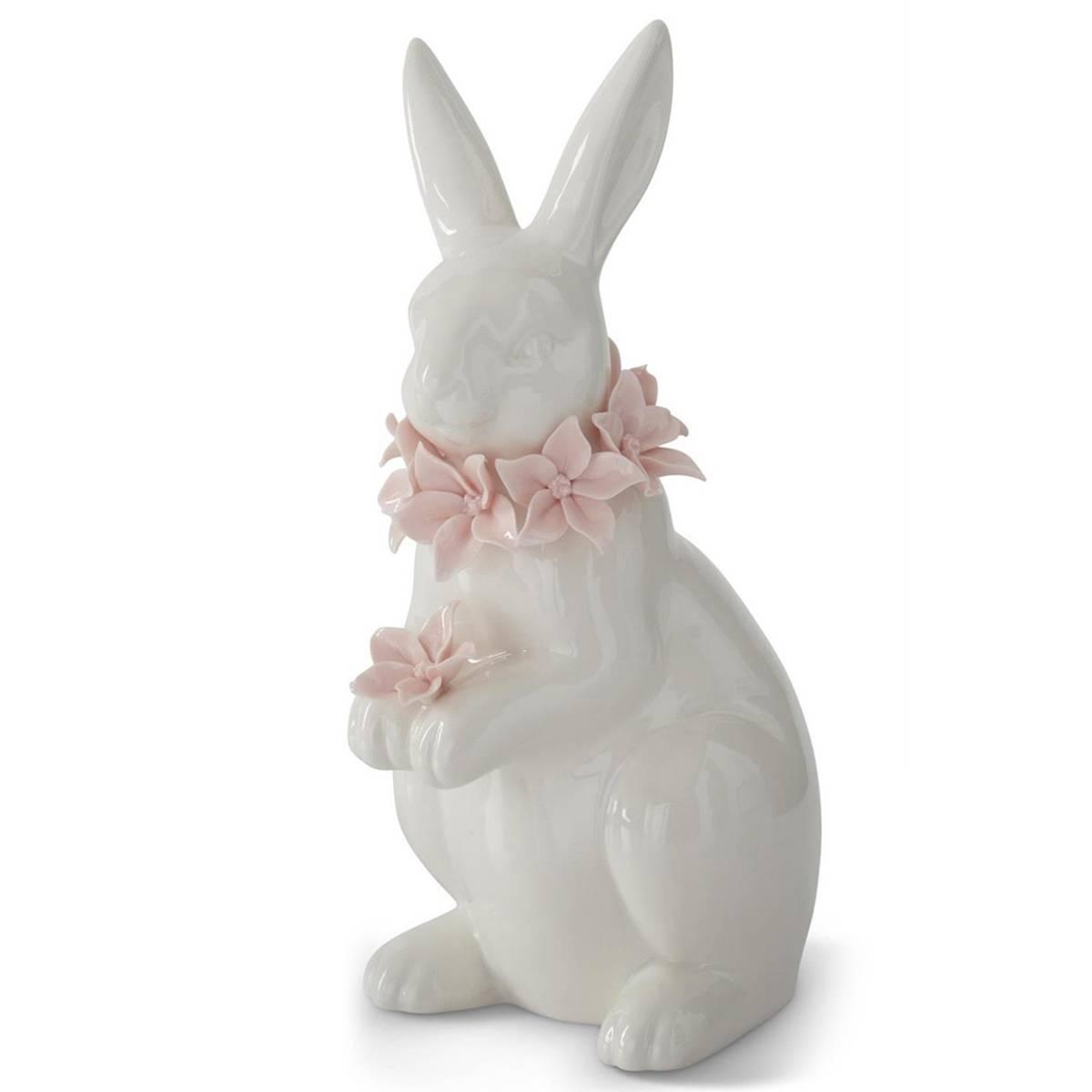 Click here for K&K Interiors 9in. White Ceramic Easter Bunny with... prices