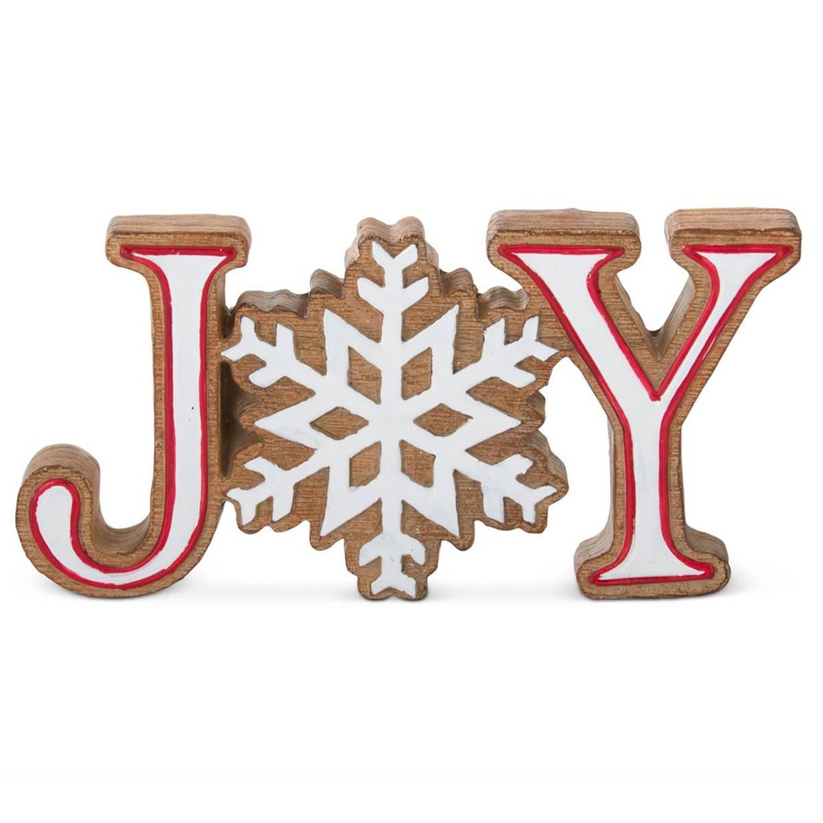Click here for K&K Interiors Resin Joy Cut Out with Snowflake Cen... prices