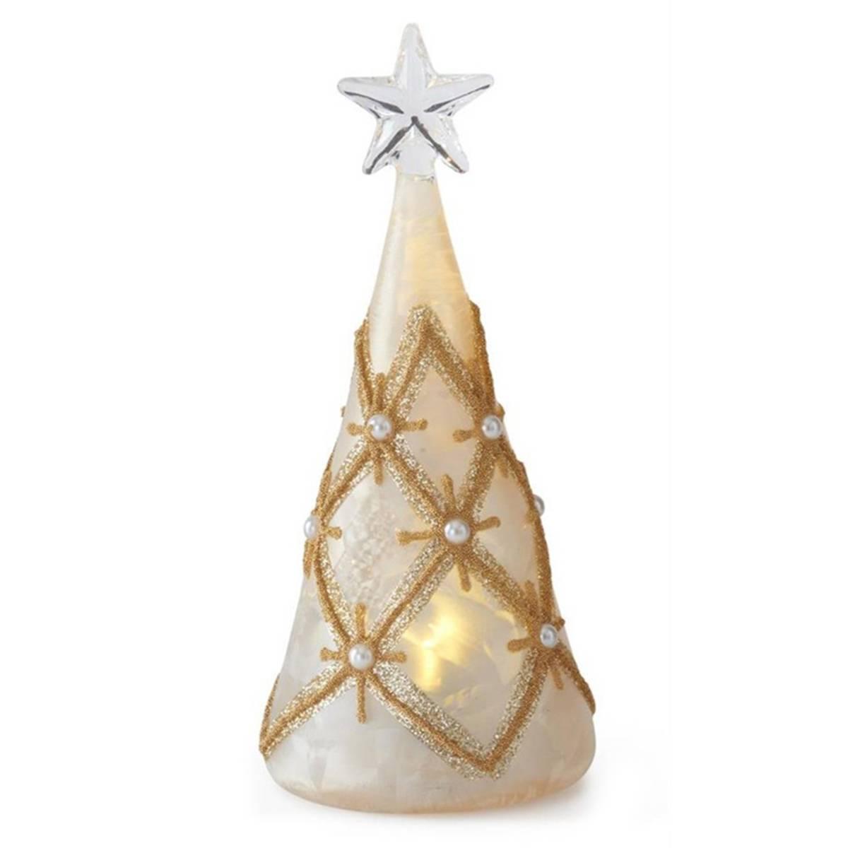 Click here for K&K Interiors Glass LED Cone Shape Tree with Tree... prices