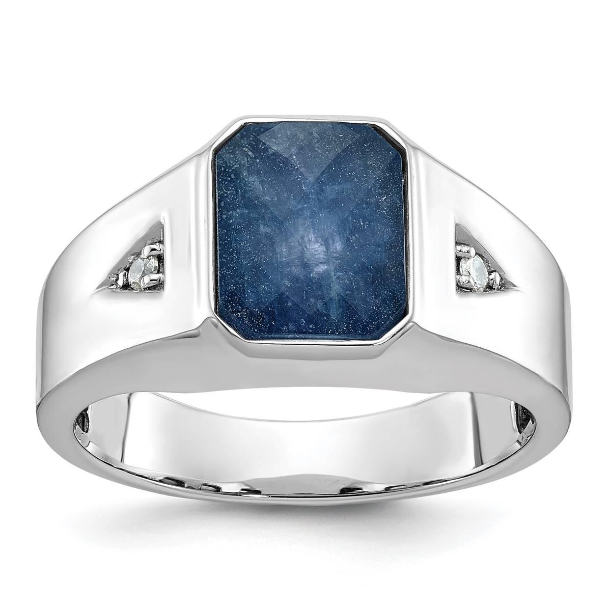 Click here for Mens Gentlemens Classics(tm) 14kt. White Gold Sapp... prices