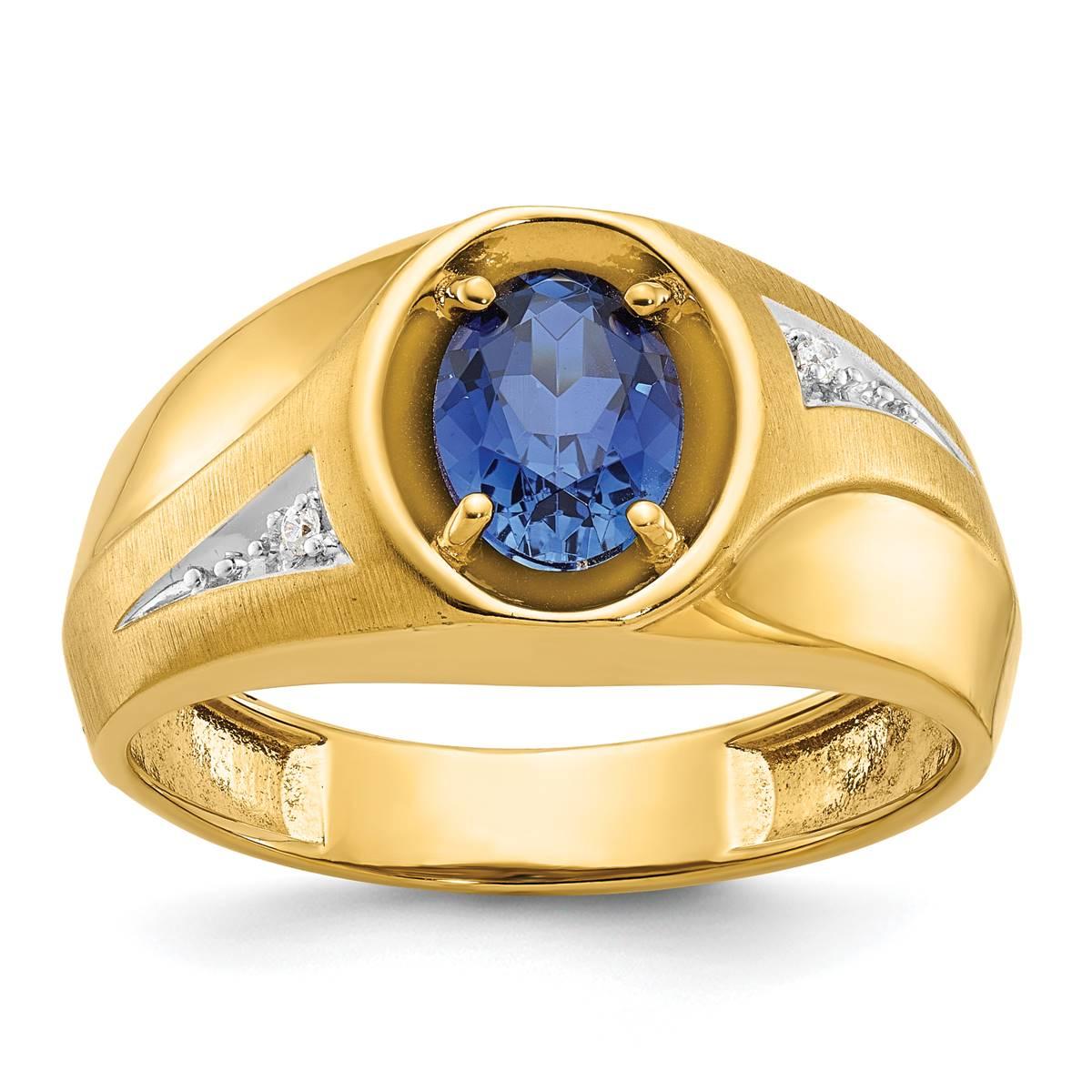 Click here for Mens Gentlemens Classics(tm) 14kt. Gold Round Sapp... prices