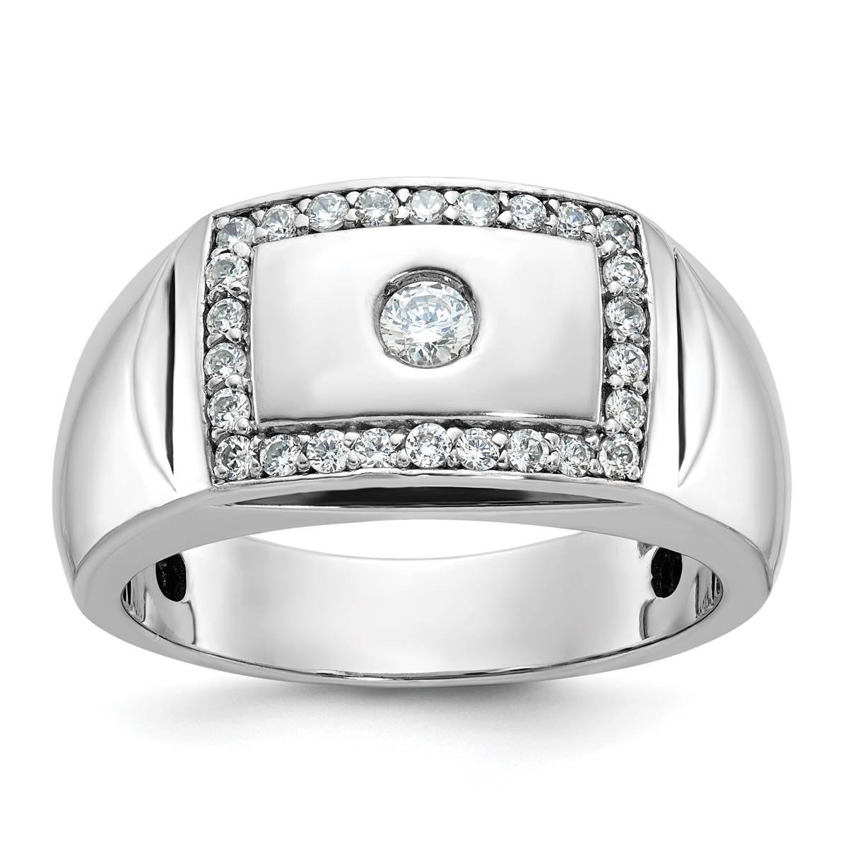 Click here for Mens Diamond Classics(tm)10kt. White Gold Square R... prices