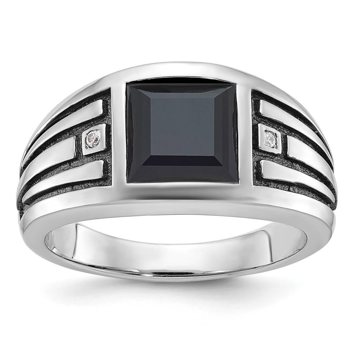 Click here for Mens Gentlemens Classics(tm) 14kt. White Gold Blac... prices