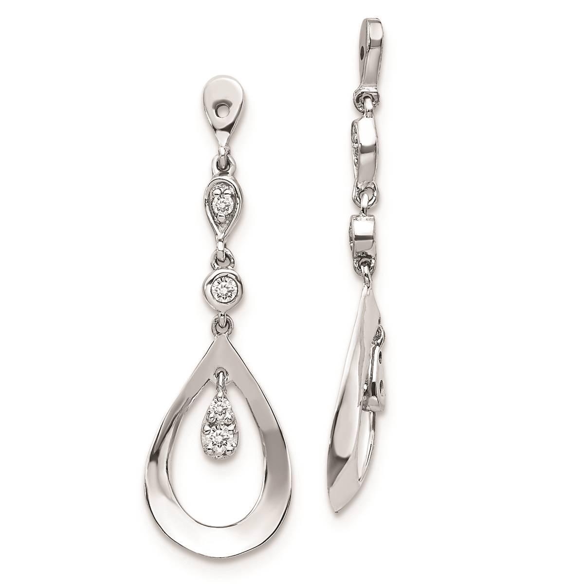 Click here for Pure Fire White Gold Lab Grown Diamond Teardrop Ea... prices