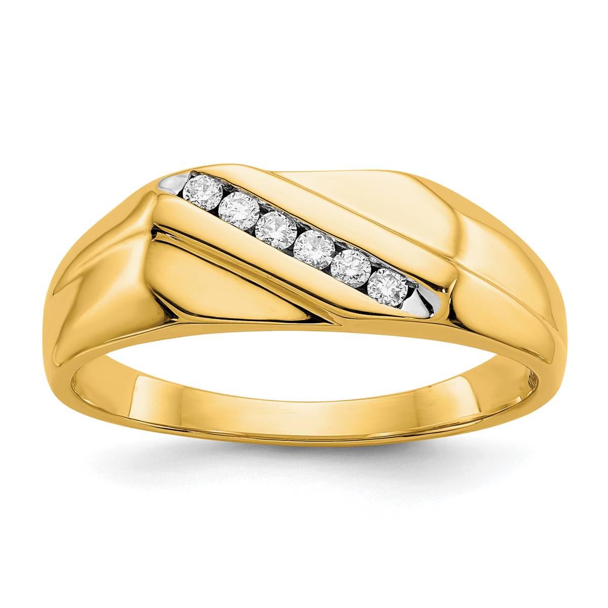 Click here for Mens Gentlemens Classics(tm) 14kt. Gold 1/8ctw. Di... prices
