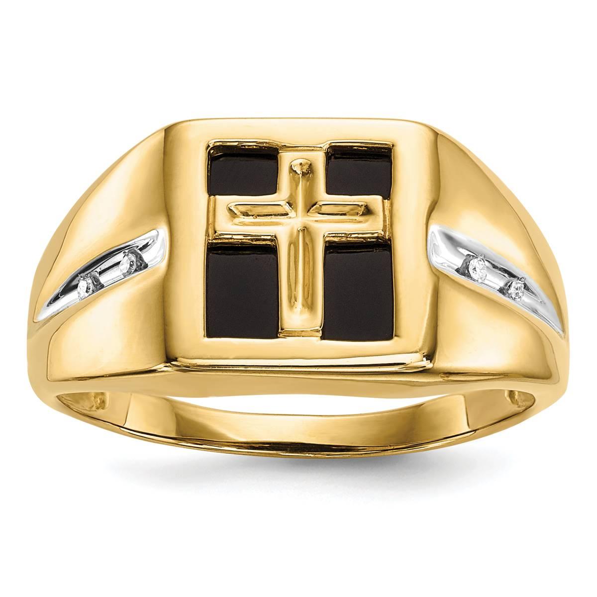 Click here for Mens Gentlemens Classics(tm) 14kt. Gold Onyx & Dia... prices