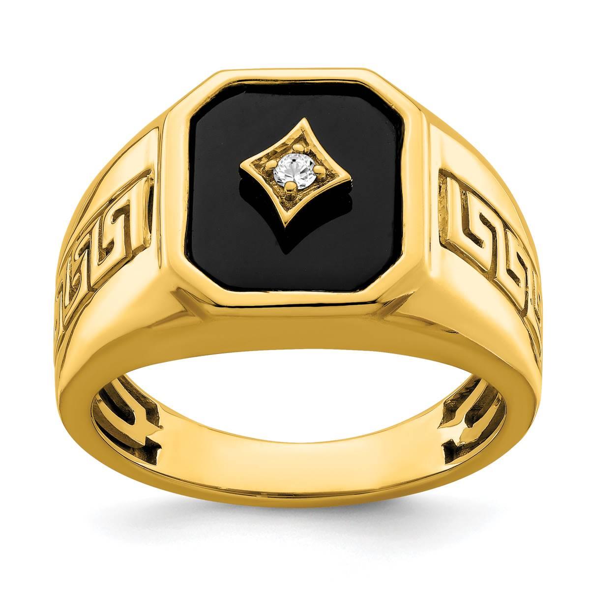 Click here for Mens Gentlemens Classics(tm) 14kt. Gold Onyx Greek... prices