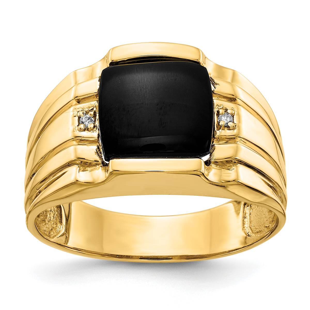 Click here for Mens Gentlemens Classics(tm) 14kt. Gold Onyx Diamo... prices
