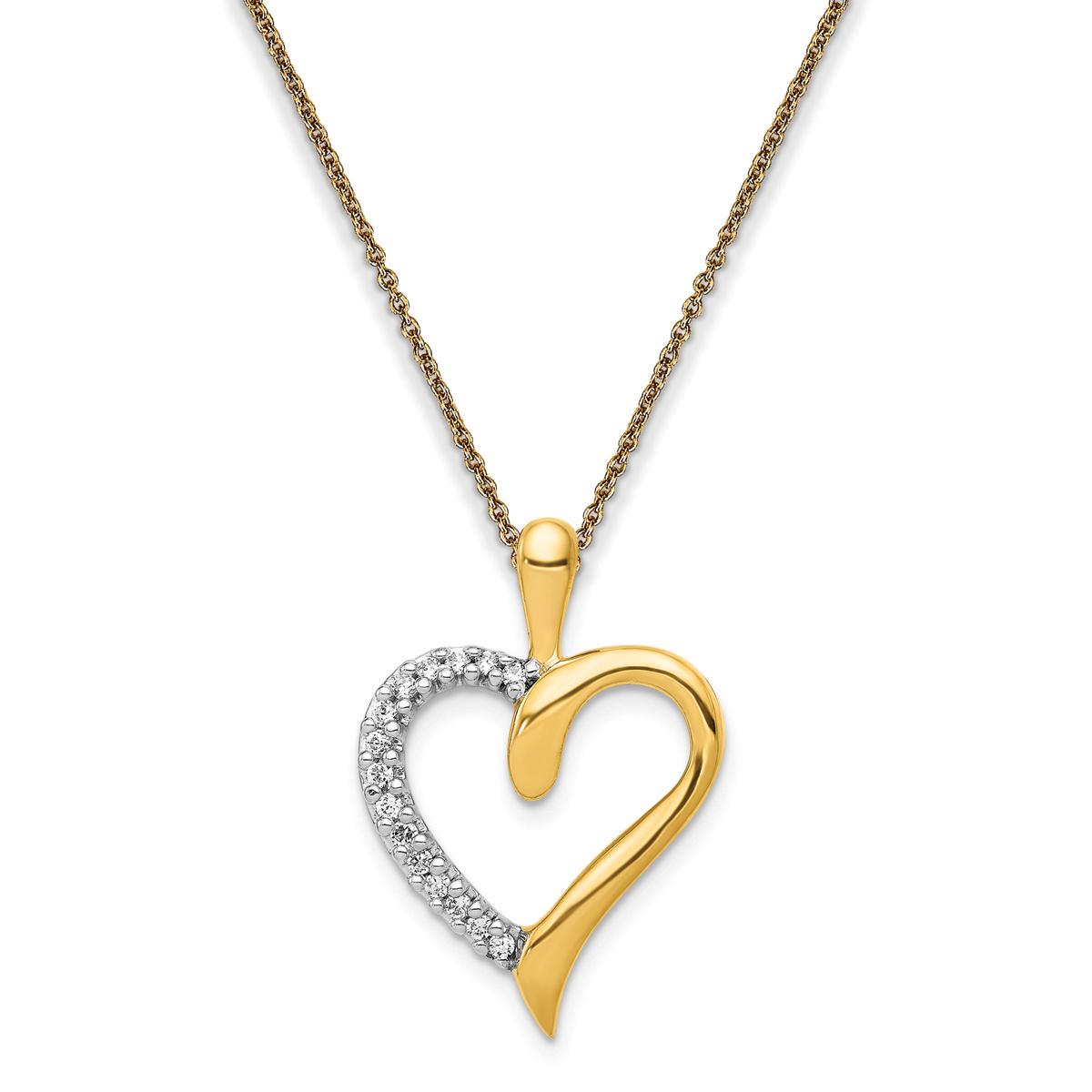 Click here for Diamond Classics(tm) Gold Heart Pendant Necklace prices