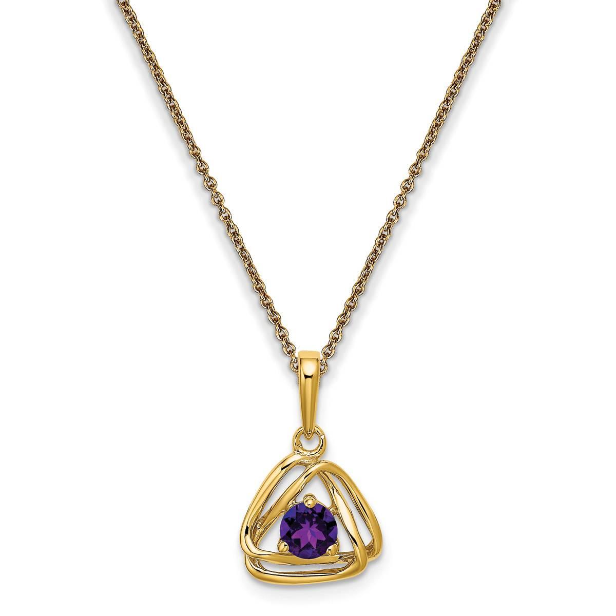 Click here for Gemstone Classics(tm) 14kt. Yellow Gold Amethyst P... prices