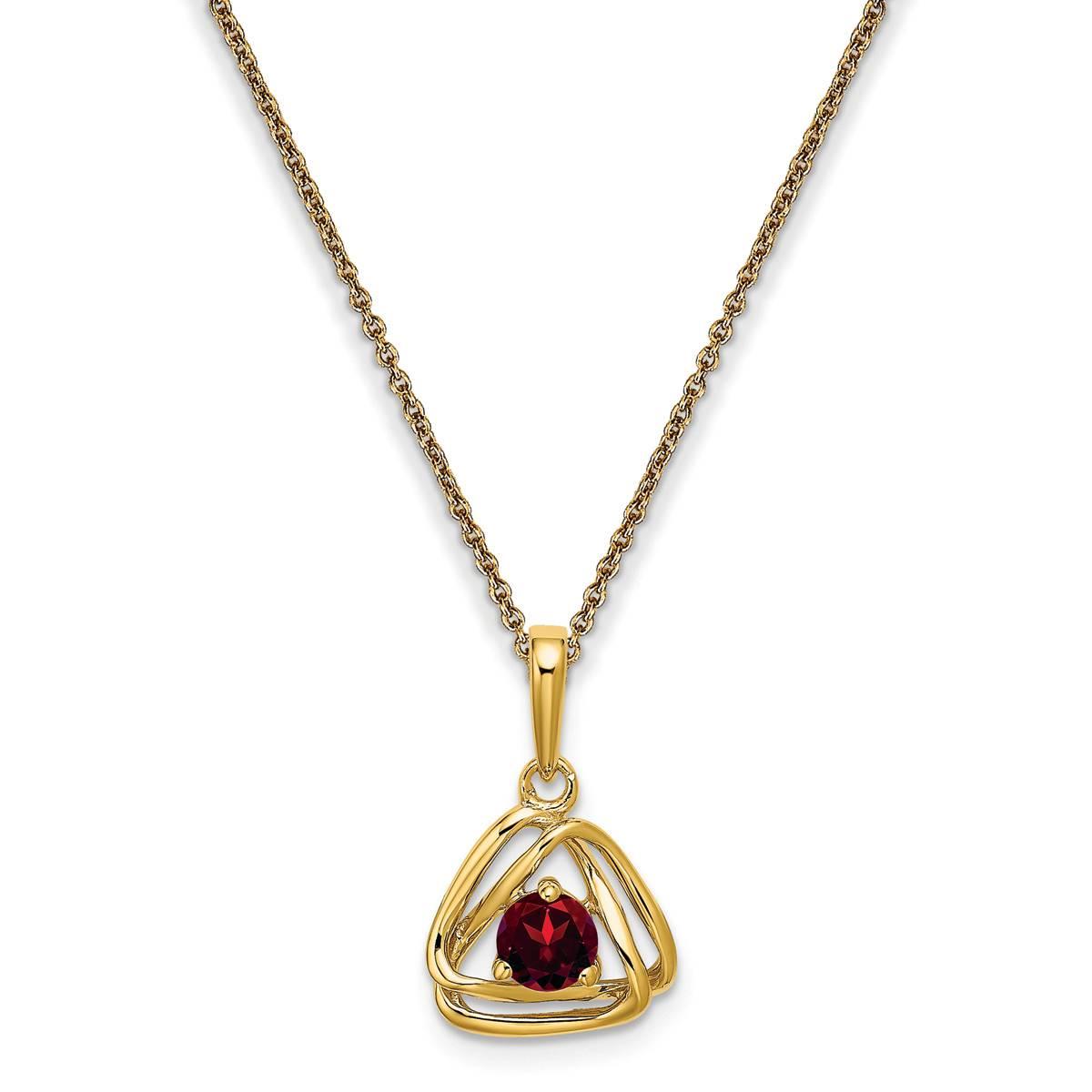 Click here for Gemstone Classics(tm) 14kt. Yellow Gold Garnet Pen... prices
