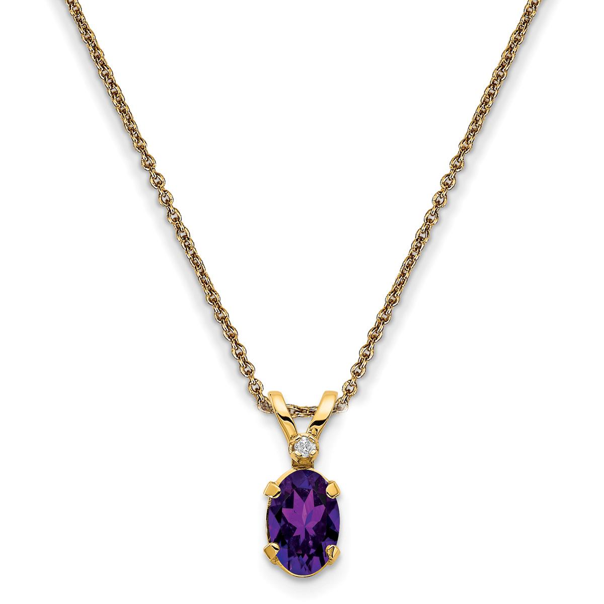 Click here for Gemstone Classics(tm) 14kt. Yellow Gold February P... prices