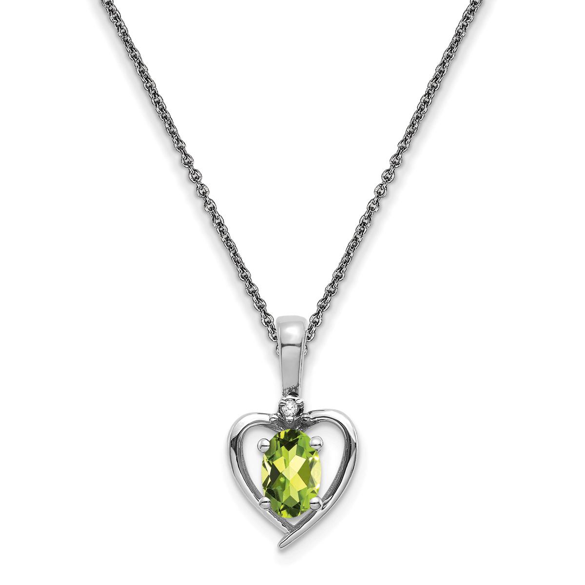 Click here for Gemstone Classics(tm) 14kt. Peridot Diamond Heart... prices