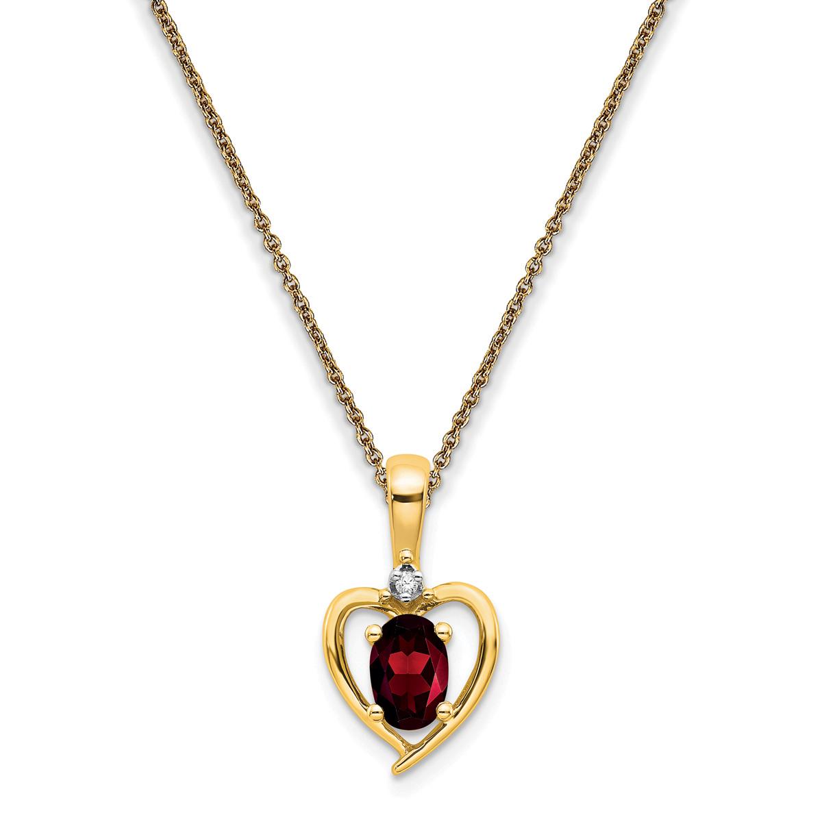 Click here for 14kt. Garnet & Diamond Pendant Necklace prices