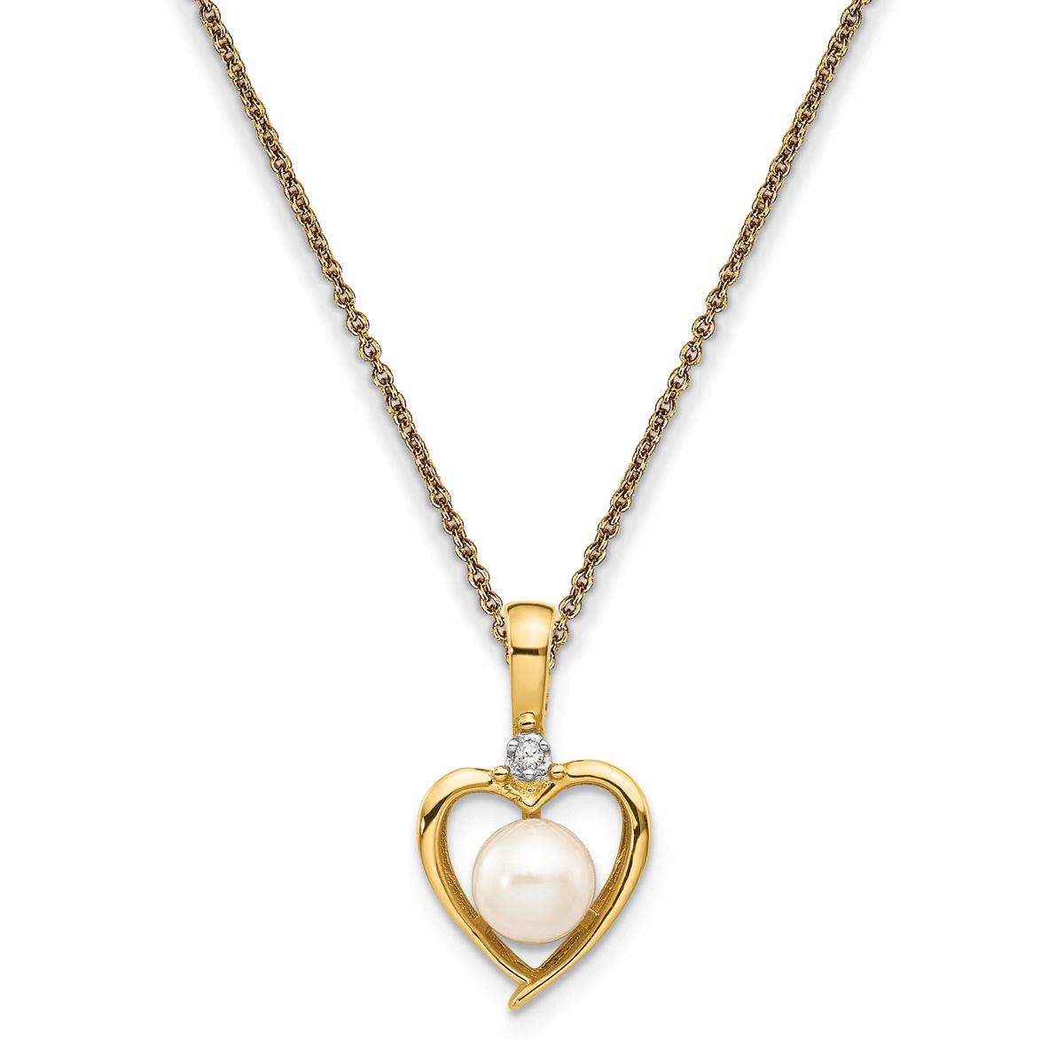 Click here for 14kt. Pearl Diamond Pendant Necklace prices