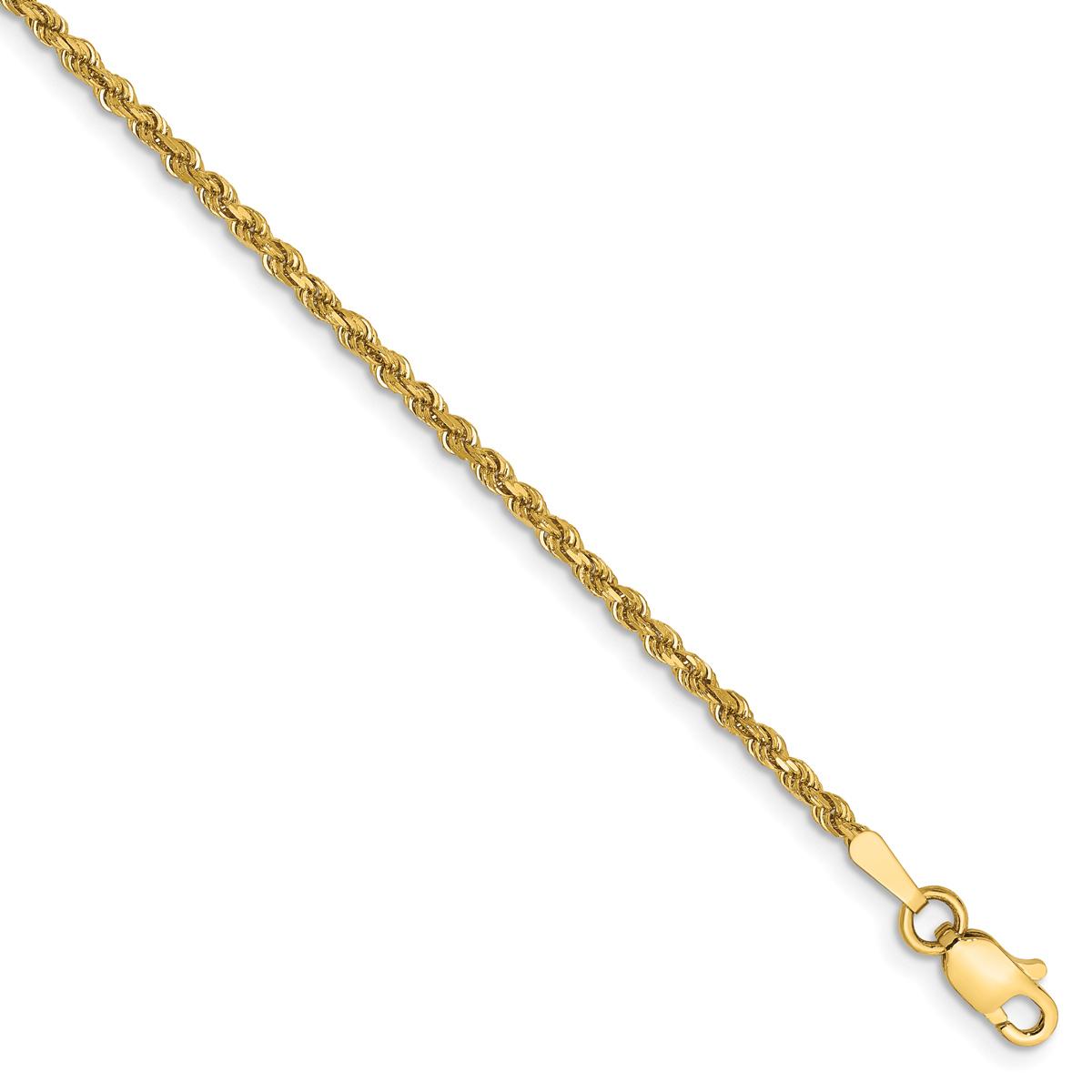Click here for Gold Classics(tm) 1.75mm. 14kt. Diamond Cut Rope C... prices