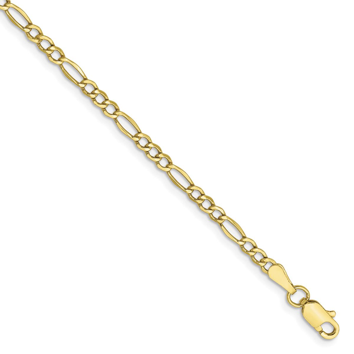 Click here for Gold Classics(tm)10kt. 2.5mm Semi-Solid Figaro Cha... prices