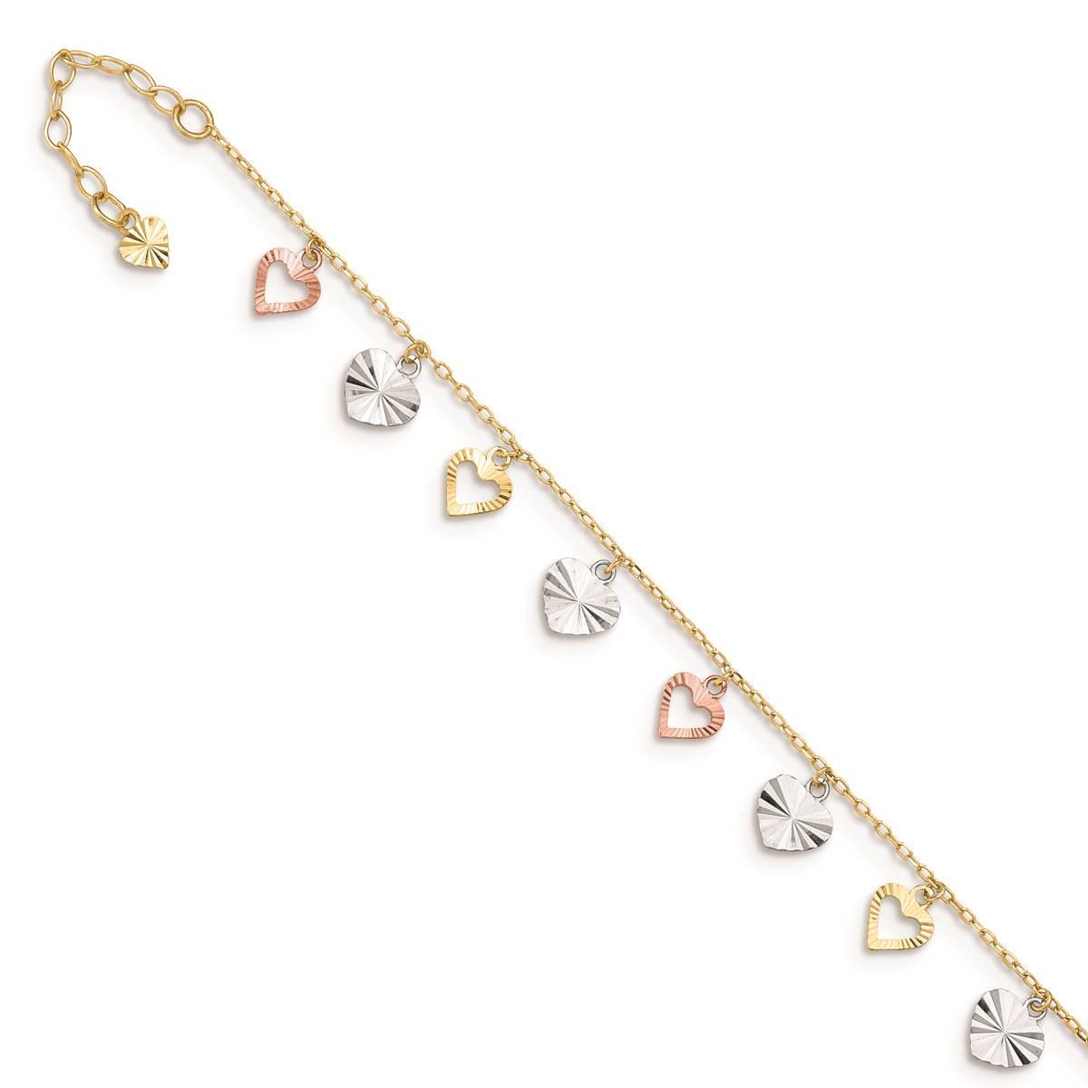Click here for Gold Classics(tm) 14kt. Gold Tri-Color 9in. Heart... prices