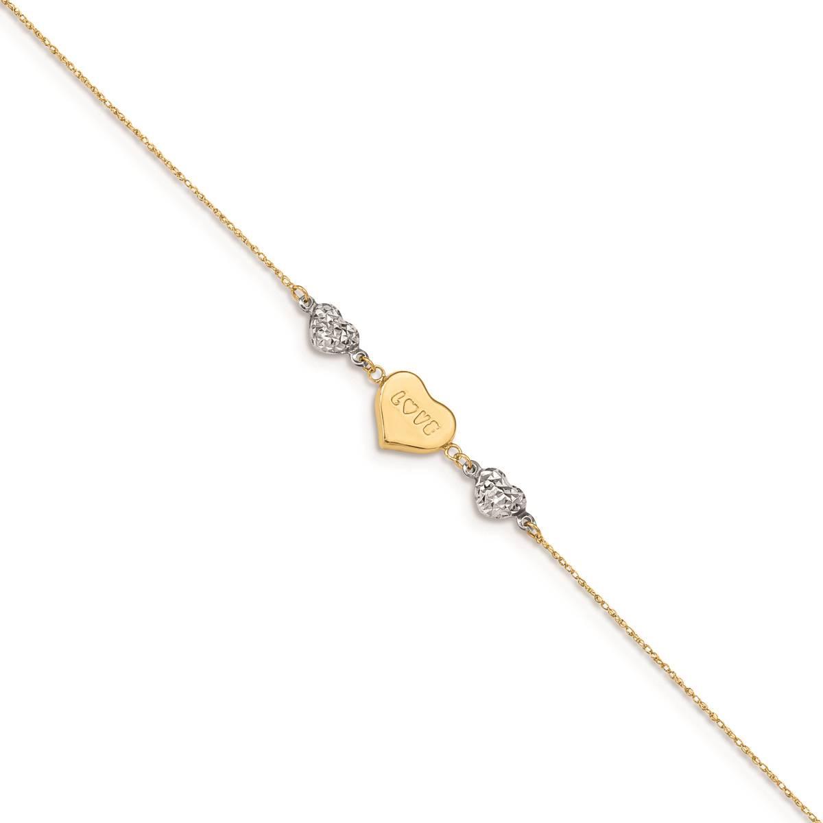 Click here for Gold Classics(tm) 14kt. Gold Two-Tone Puffed Heart... prices