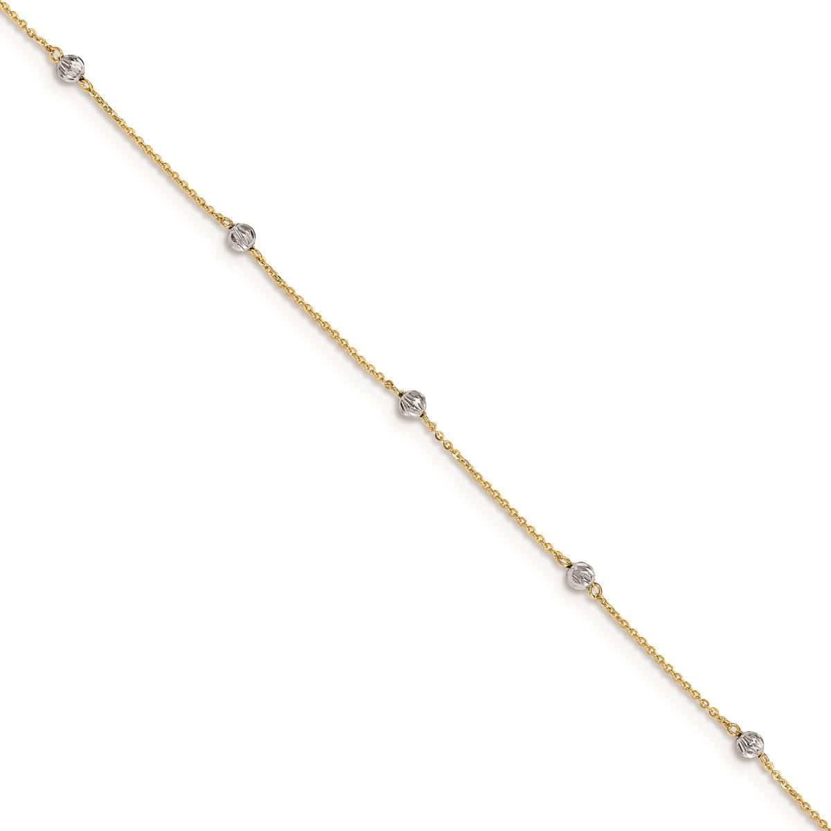 Click here for Gold Classics(tm) 14kt. Gold Two-Tone Beaded 9in.... prices