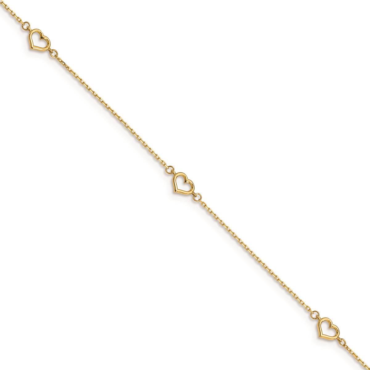 Click here for Gold Classics(tm) 14kt. Gold Heart 10in. Anklet prices