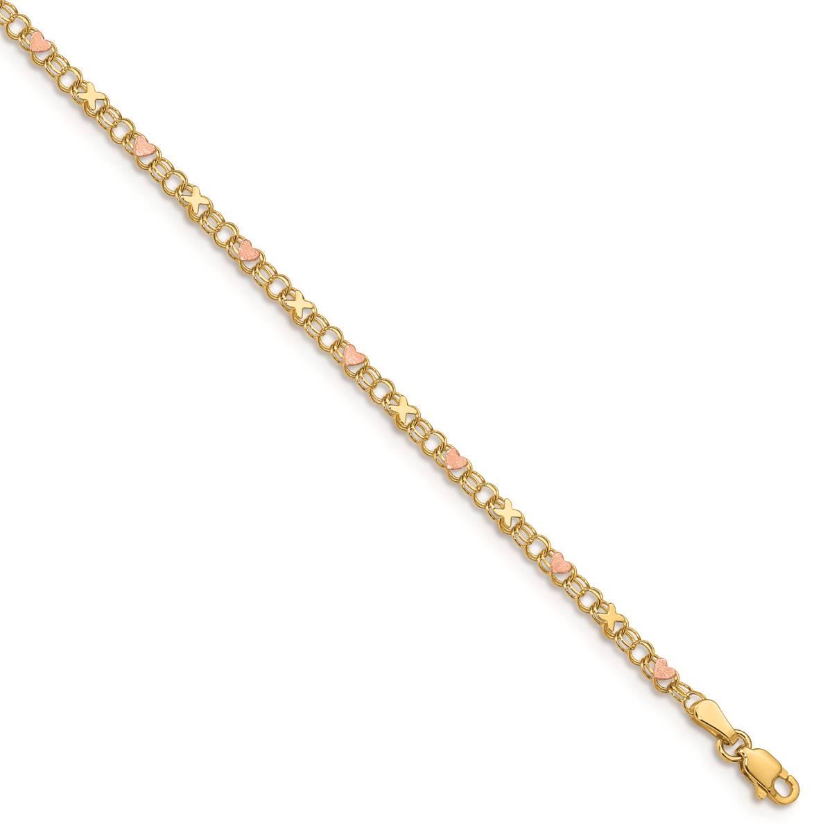 Click here for Gold Classics(tm)14kt. Gold & Rose Rhodium Xs & He... prices