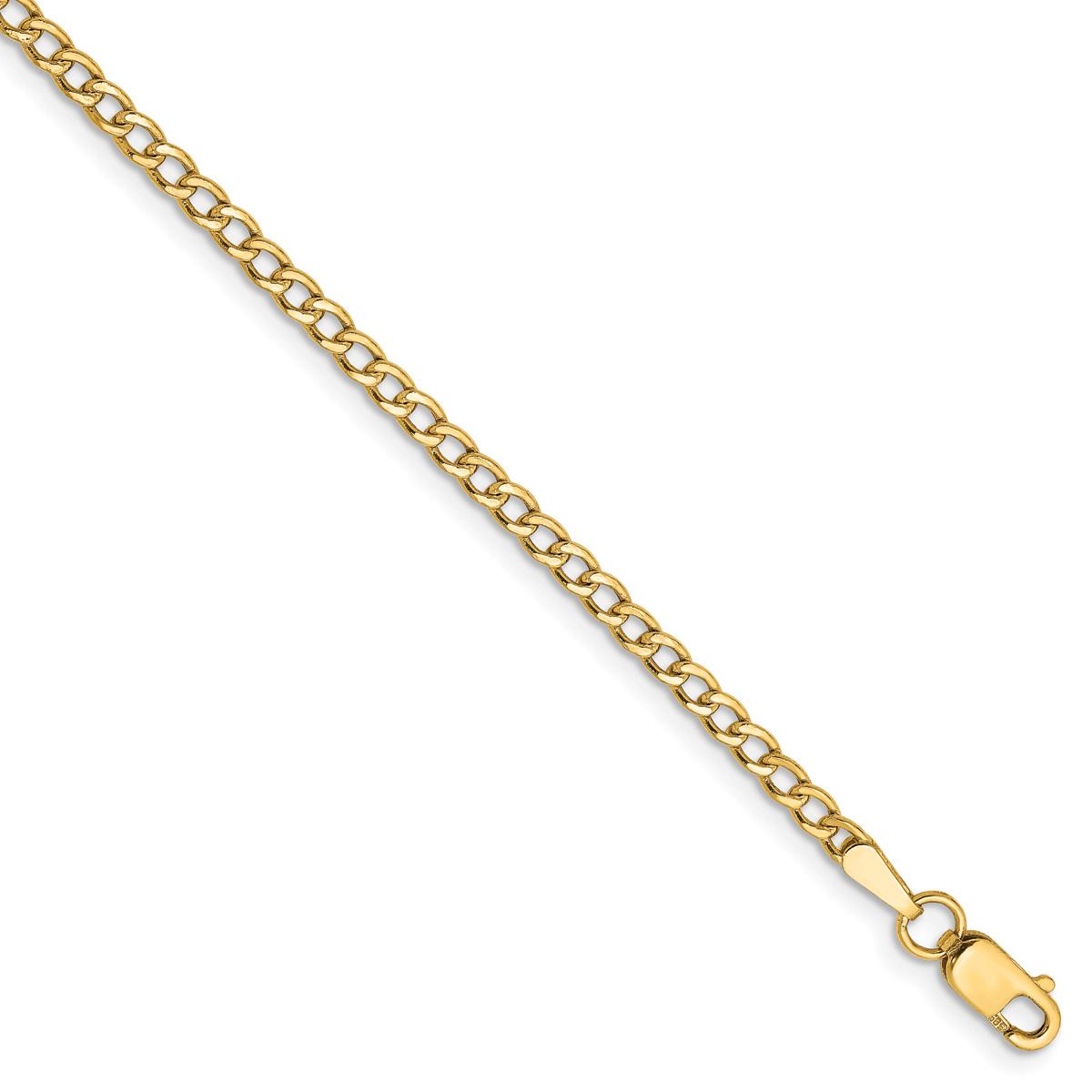 Click here for Gold Classics(tm) 2.5mm. 14kt. Semi Solid Curb Lin... prices
