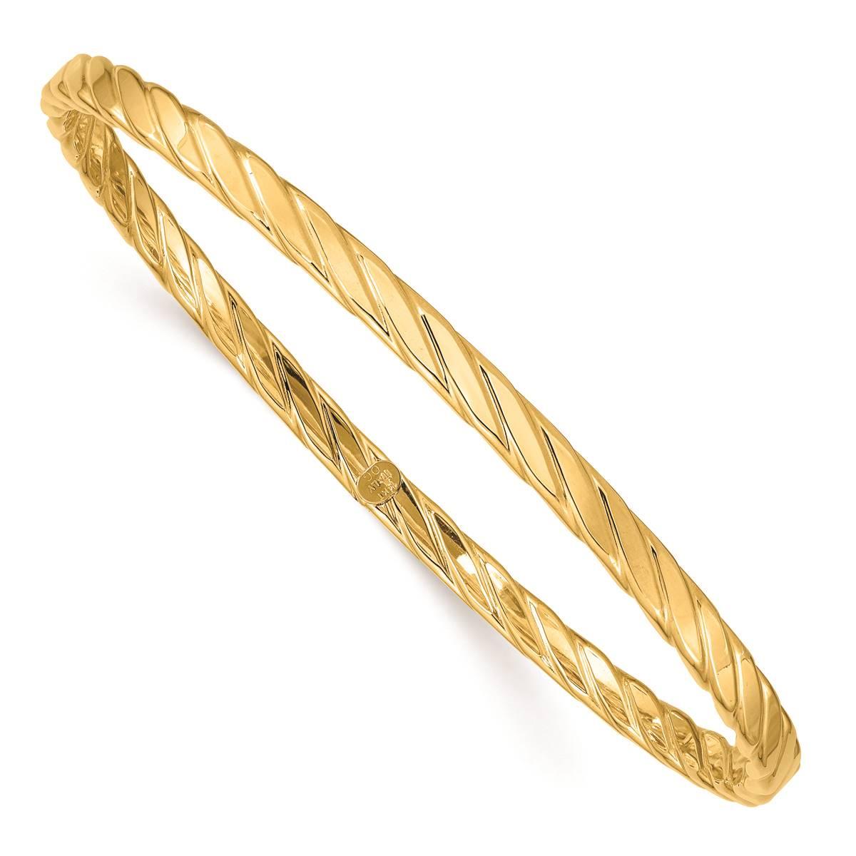 Click here for Gold Classics(tm) 14kt. Gold 4mm Textured Twist Sl... prices