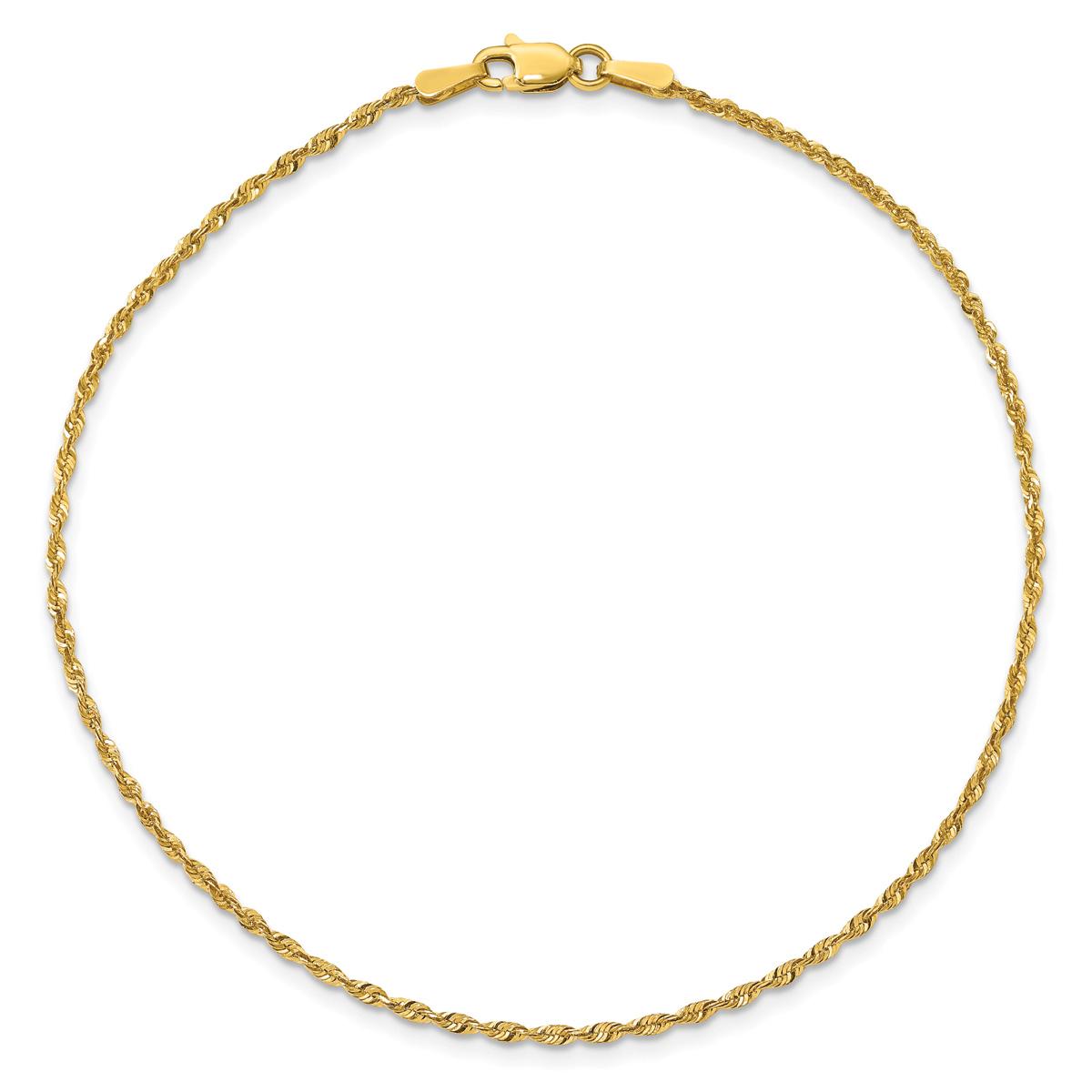 Click here for Gold Classics(tm) 1.5mm. Diamond Cut Light Rope Br... prices