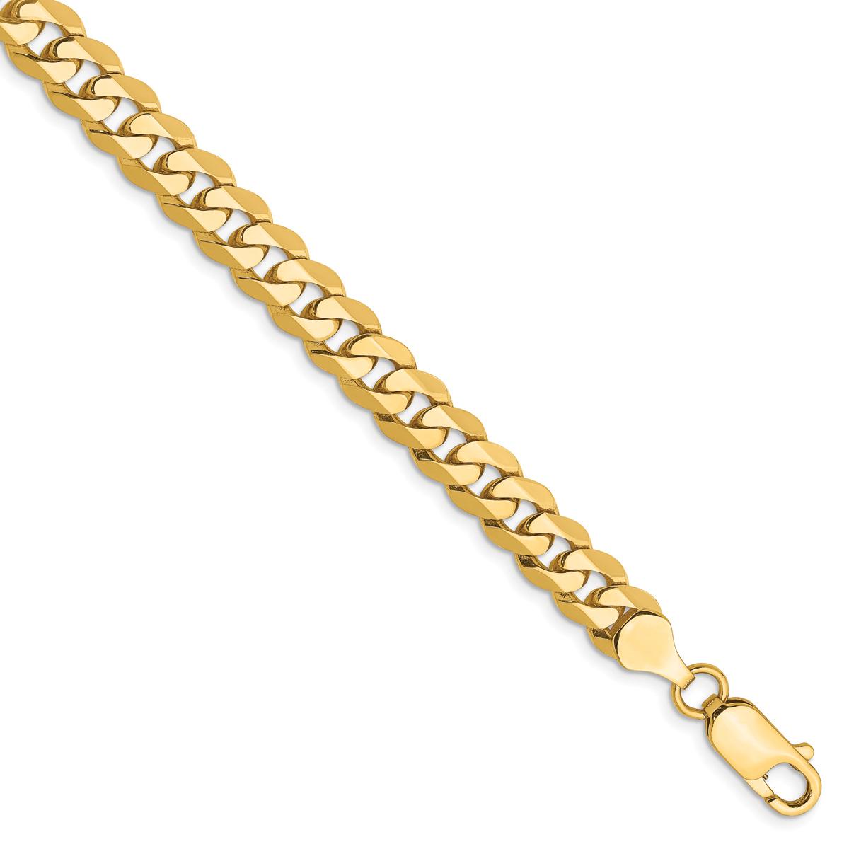 Click here for Gold Classics(tm) 7.25mm. 14kt. Beveled Curb Chain... prices