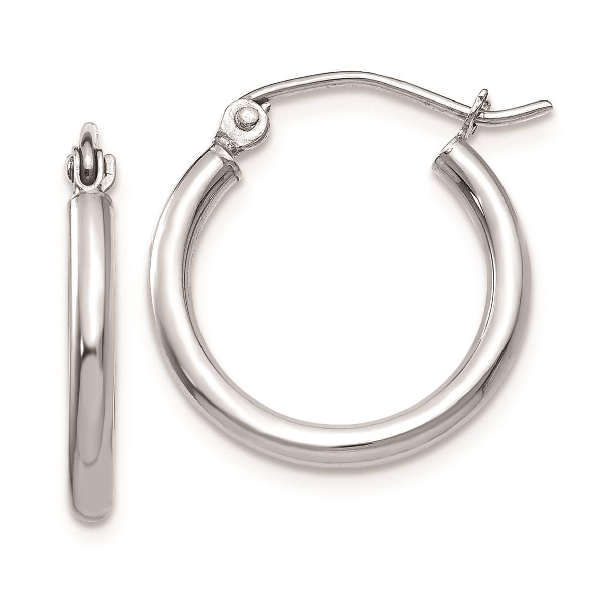 Click here for Gold Classics(tm) 10kt. White Gold 13mm Tube Hoop... prices